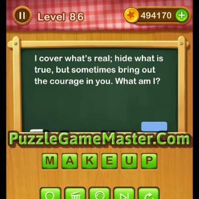 Word Riddles Level 86-I cover what’s real; hide what is true, but ...