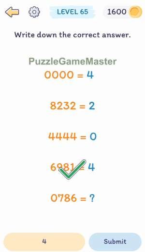 Smart Brain Level 65 [Write down the correct answer] Answer » Puzzle ...